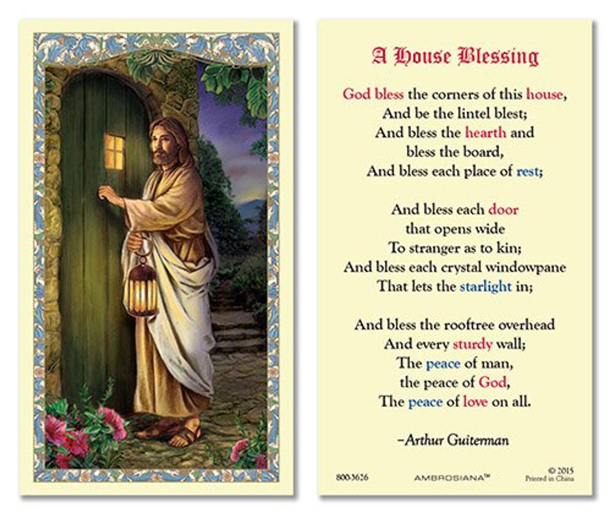 Laminated Holy Card Christ Knocking - 25 Pcs Per Package — Agapao Store
