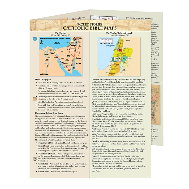 Catholic Bible Maps - Sacred Stories Trifold Chart — Agapao Store