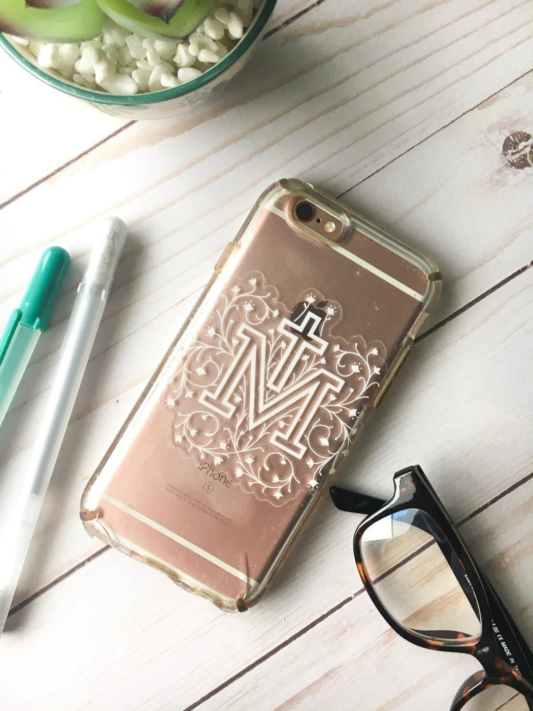 Clear Marian Cross Catholic Sticker — Agapao Store