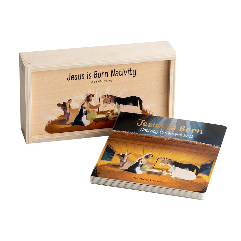 Bible Box Nativity and Advent Ornament Book Gift Set - Jesus Is Born ...