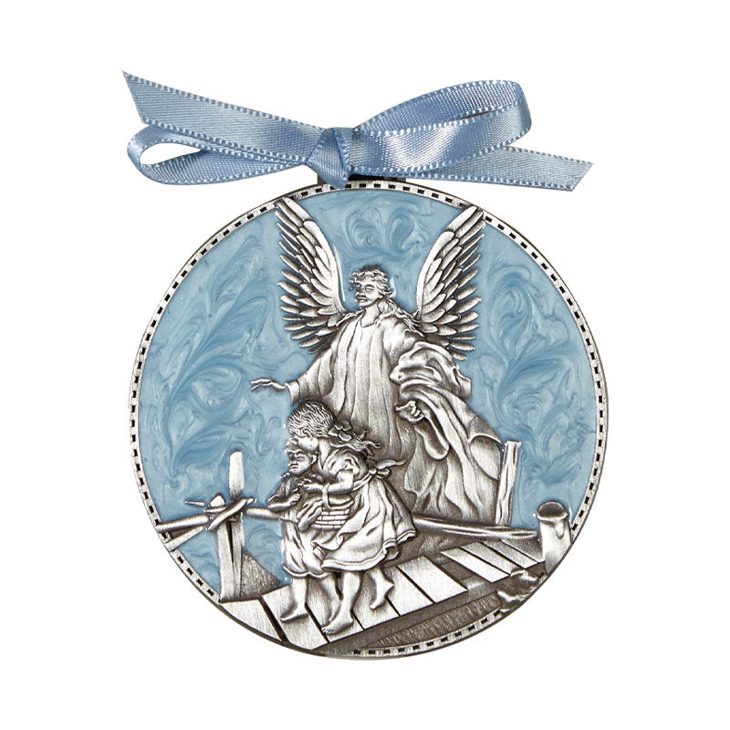 Blue Guardian Angel Crib Medal — Agapao Store
