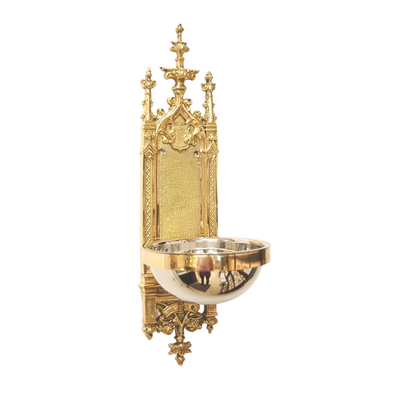 Gold Plated Wall Mounted Holy Water Font — Agapao Store