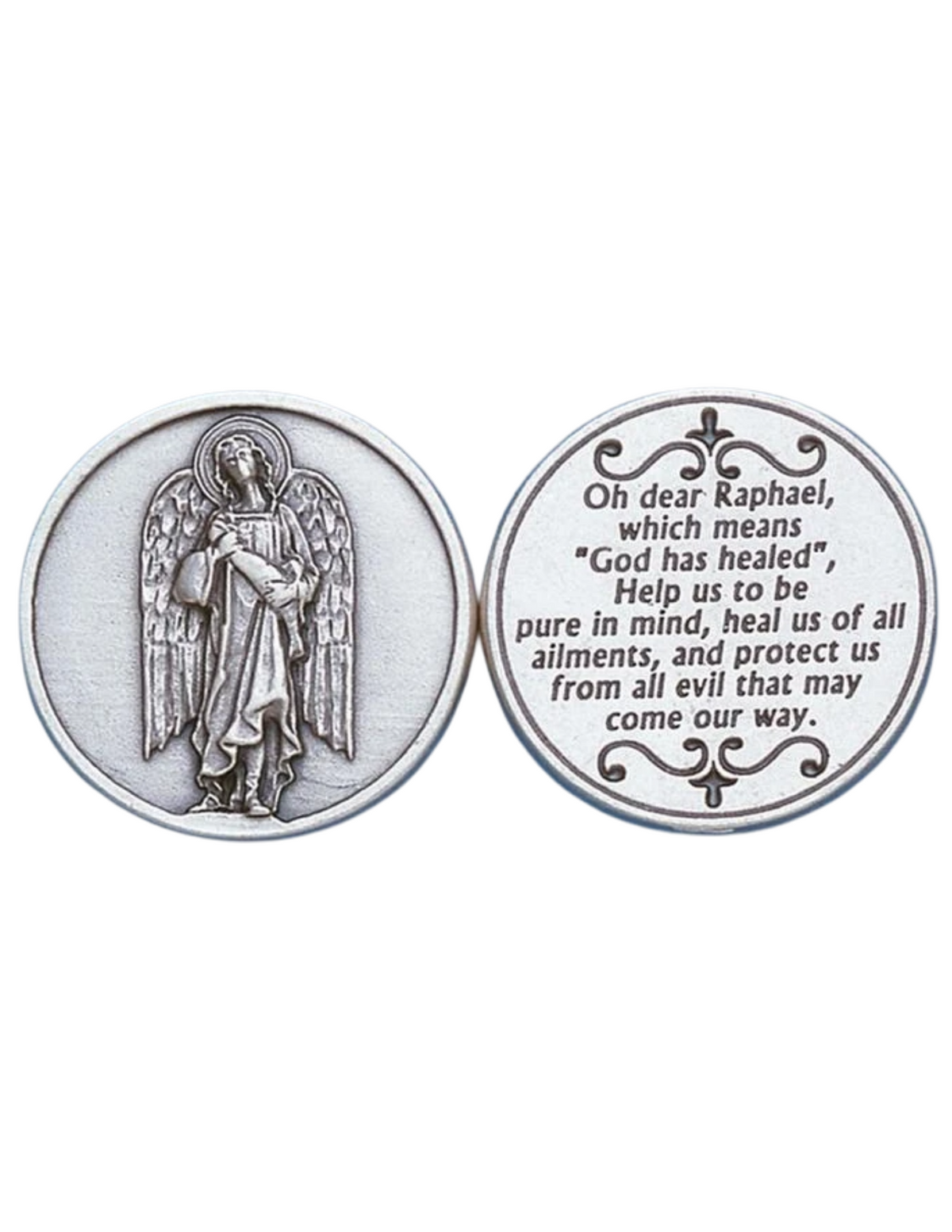 Italian Archangel Raphael Pocket Token - 25 Pieces Per Package — Agapao ...