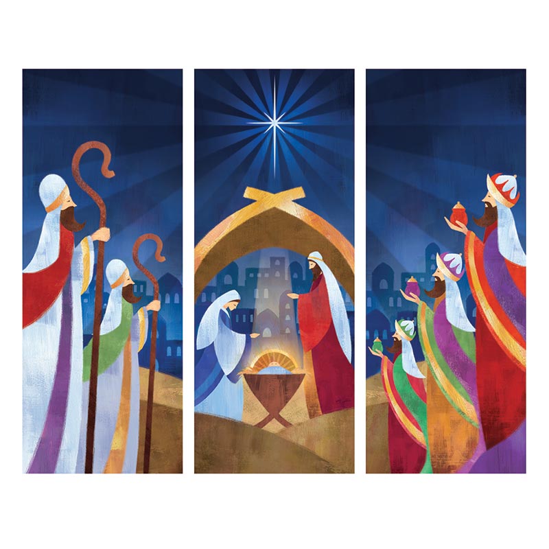 Let Us Adore Him Banner Set - Set of 3 Banners — Agapao Store