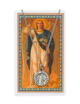 Laminated Holy Card St. Gabriel with Medal and 18" Silver-Tone Pewter ...
