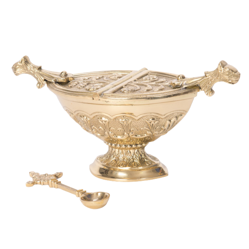 Traditional Church Incense Boat and Spoon — Agapao Store